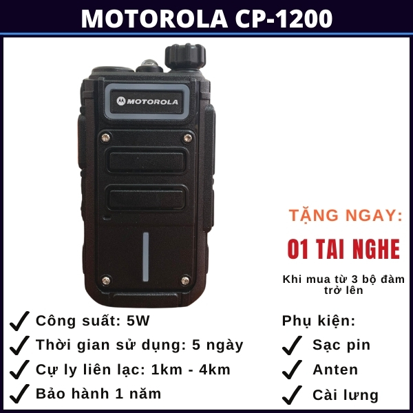 Bộ Đàm Motorola CP-1200 | Bộ Đàm Motorola Chính Hãng Giá Tốt